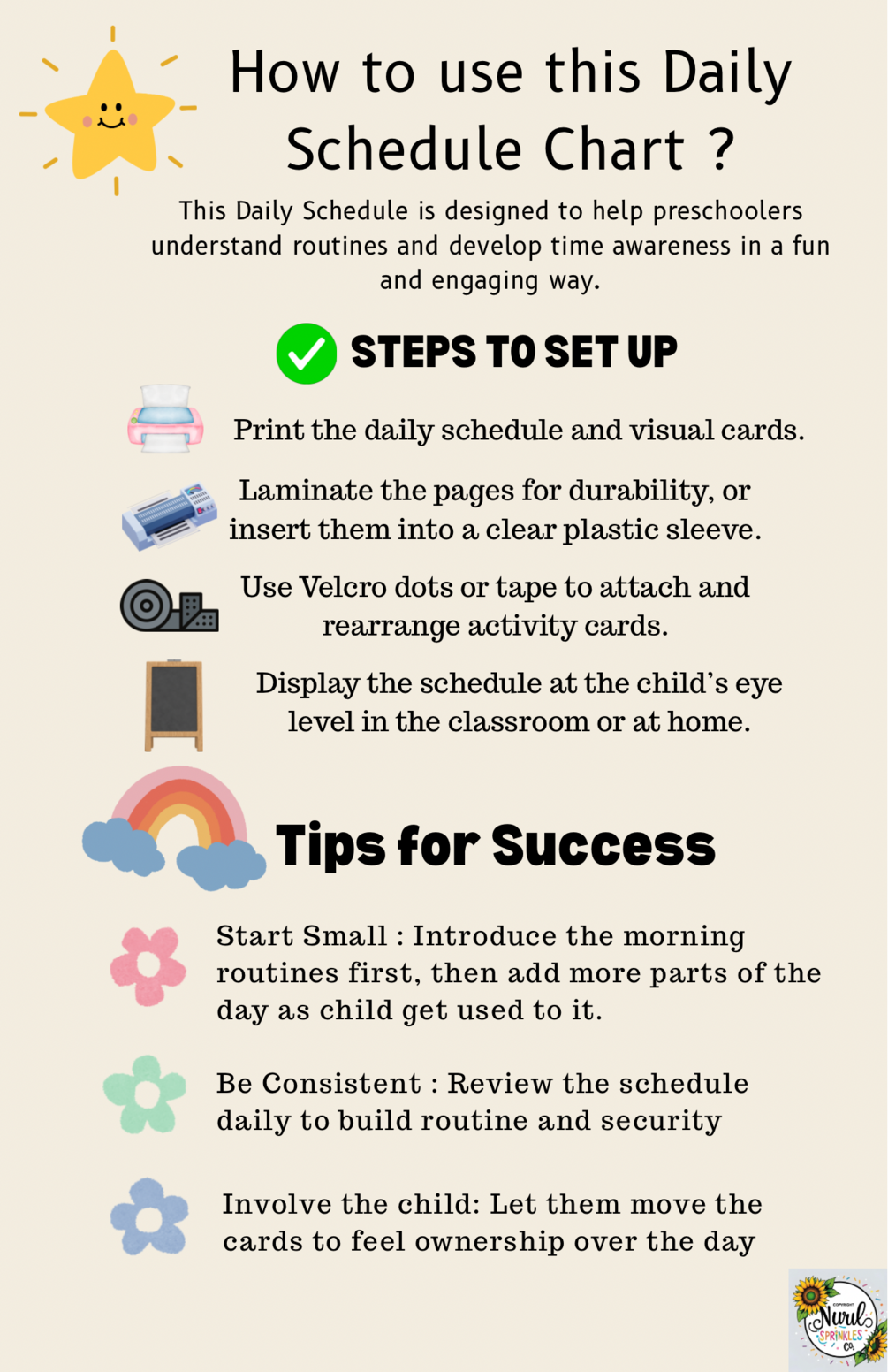 Daily Schedule Chart