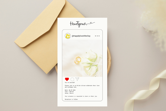 Personalized Wedding Invitation Tag | Instagram Vibe | Minimalist