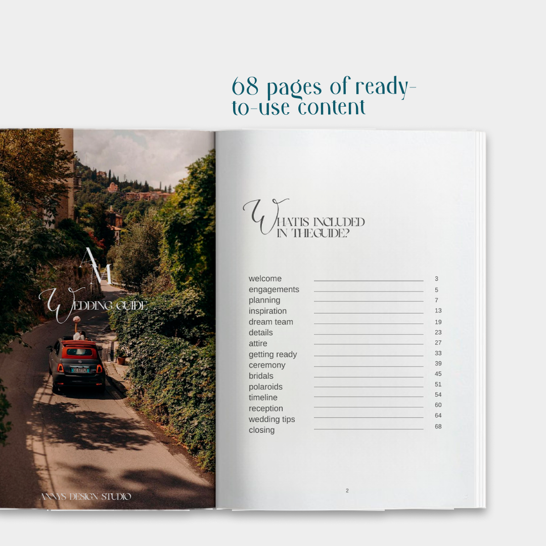 THE WELCOME PHOTOGRAPHY GUIDE TEMPLATE (FOR BOTH WEDDINGS & ELOPEMENTS)