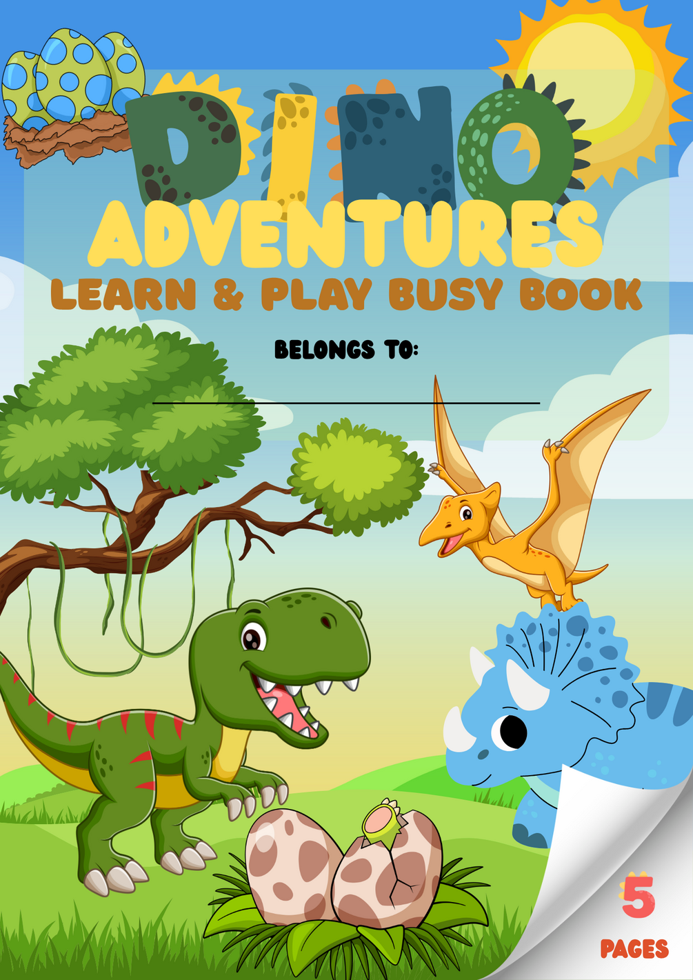 Dino Adventures Busy Book