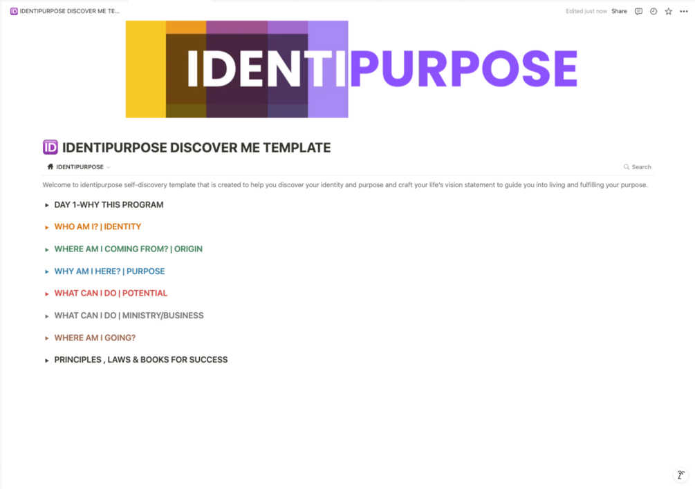 Discover me Identipurpose template