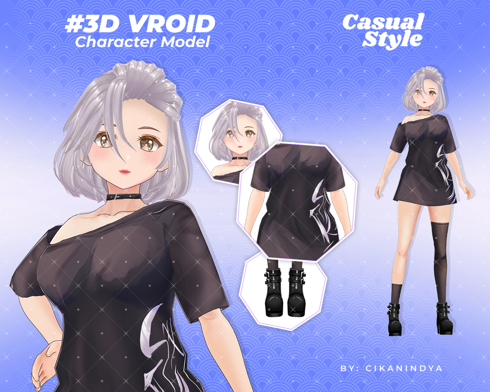 Fantasy Realm Avatar 3D Vroid Girl Gracyla for Fantasy Streamers - 3D Vroid Character, Vtuber ...
