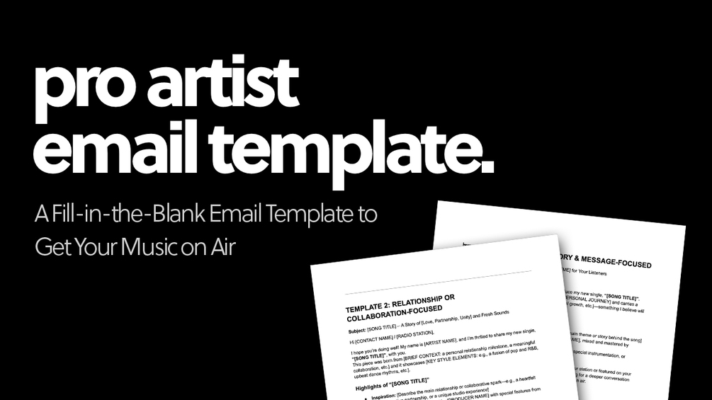 Pro Artist Email Template