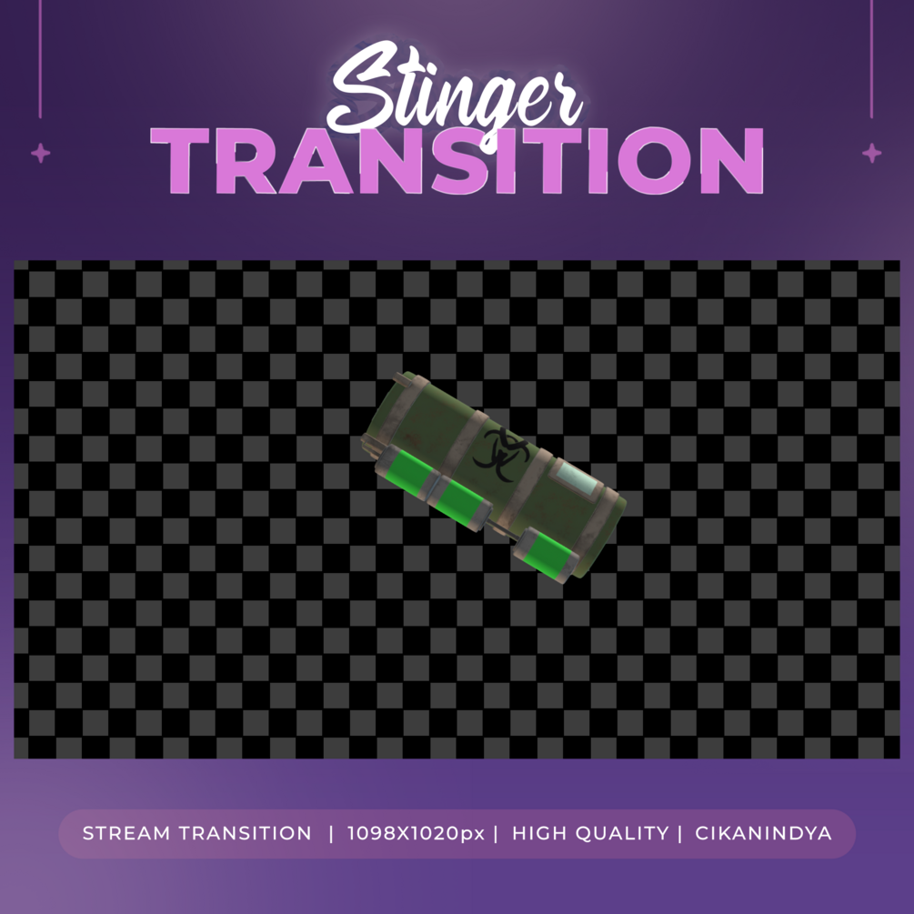 Animated Stinger Transition Hazardous Canister | Glowing Toxic ...
