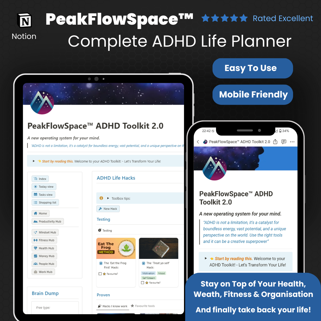 Peak Flow Space™ ADHD Life Management Toolkit 2.0