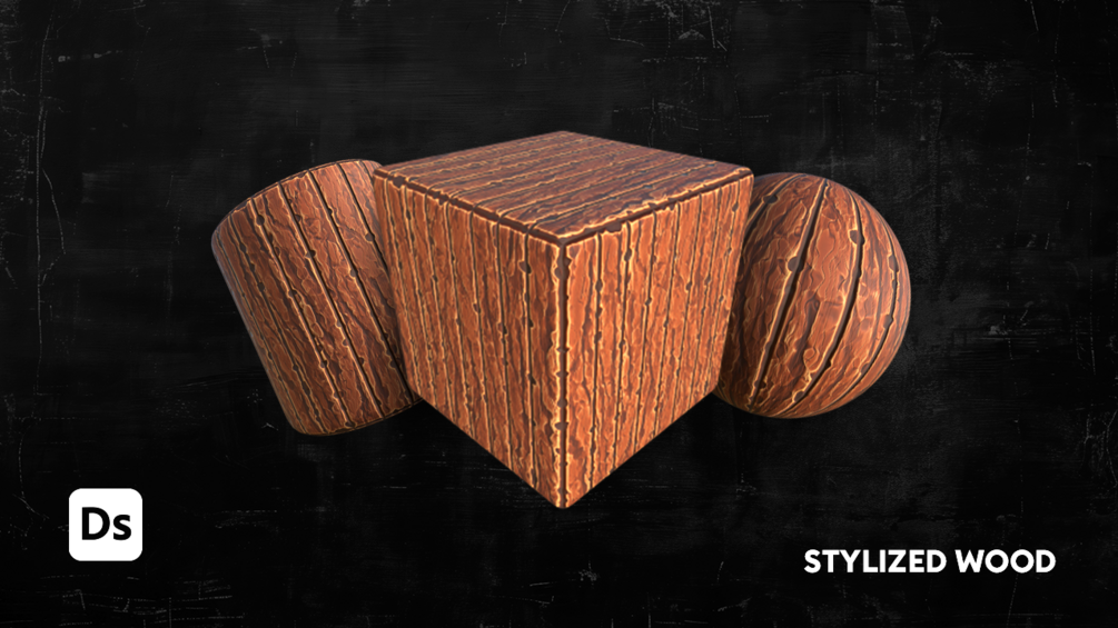 Stylized wood material
