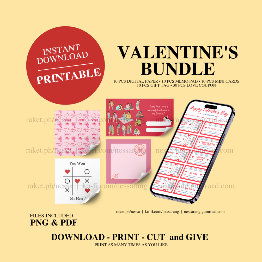 Valentine's Digital Bundle | Happy Valentine's Day | Valentine's Bundle