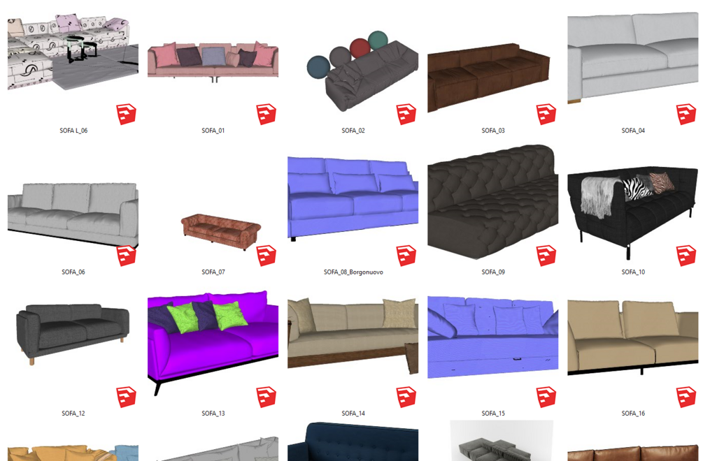 Sofa Pack | sketchup + vray