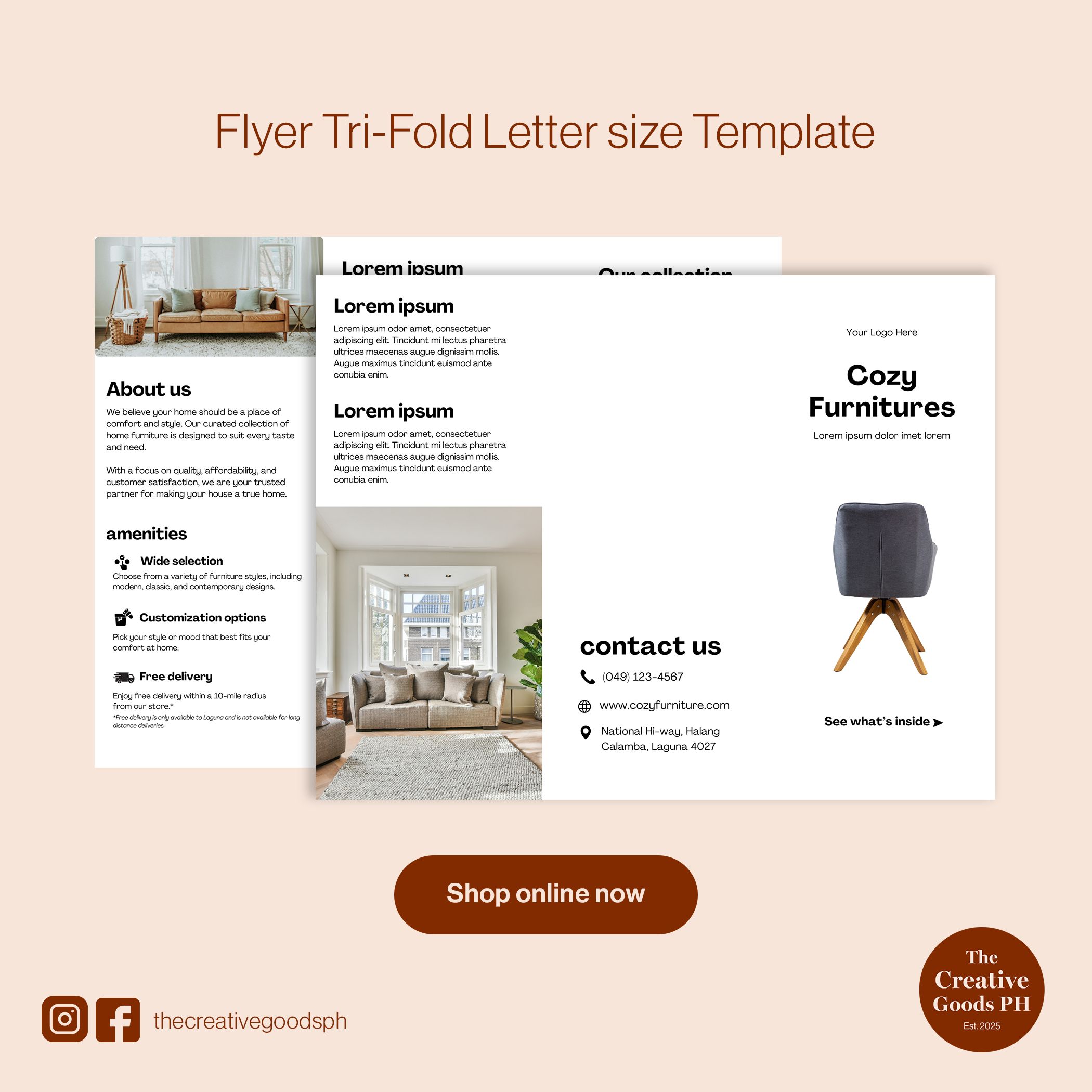 Flyer Letter size Tri-Fold Template