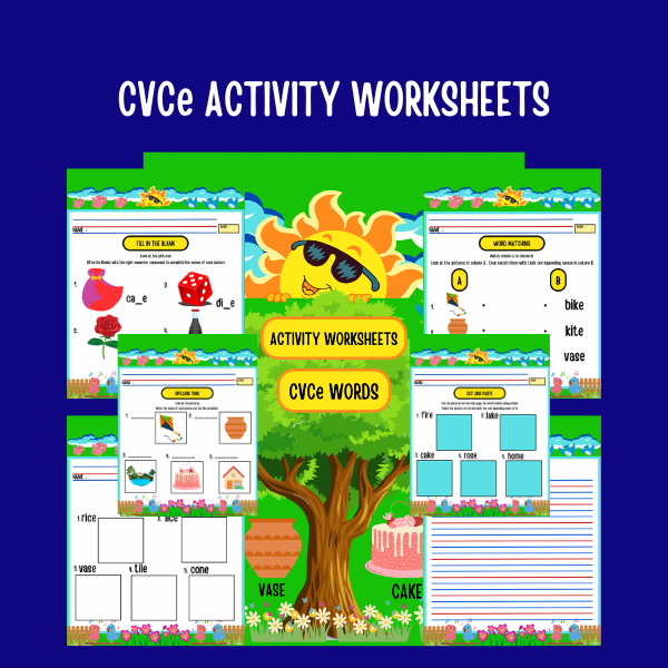5 IN 1 BUNDLE WORDS ACTIVITY WORKSHEETS /cvc,cvcc,cvce,ccvcc ...