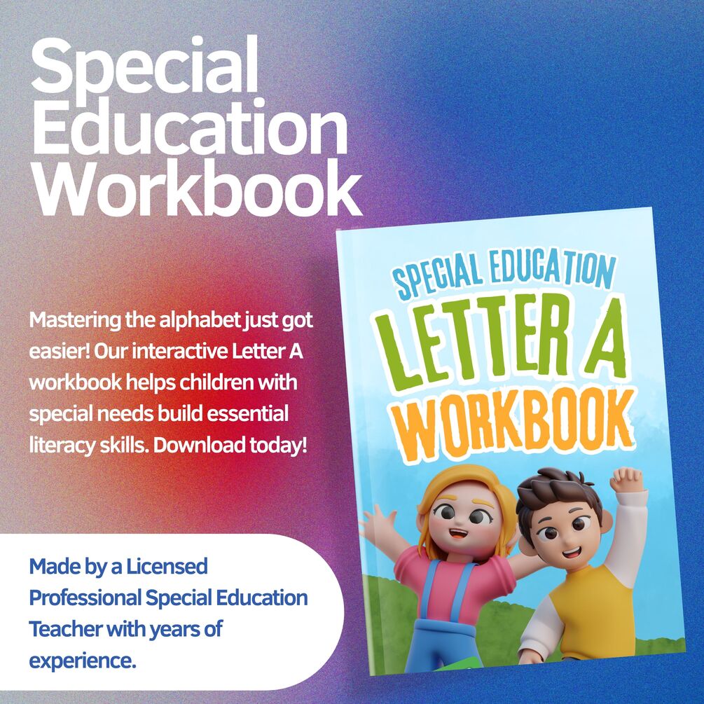 Letter A Workbook for Special Education