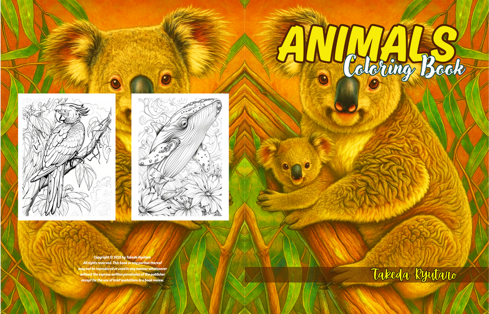 ANIMALS COLORING BOOK for Adults and Teens