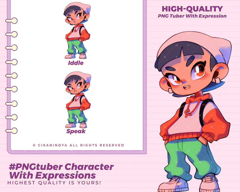 PNG Tuber | Anime-Styled PNG Tuber Avatar Cartoon Boy for Game Streams ...