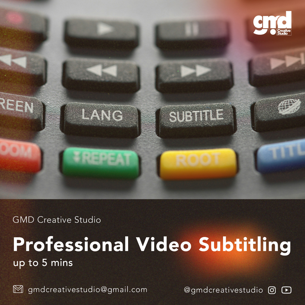 Professional Video Subtitling - Up to 5 Mins