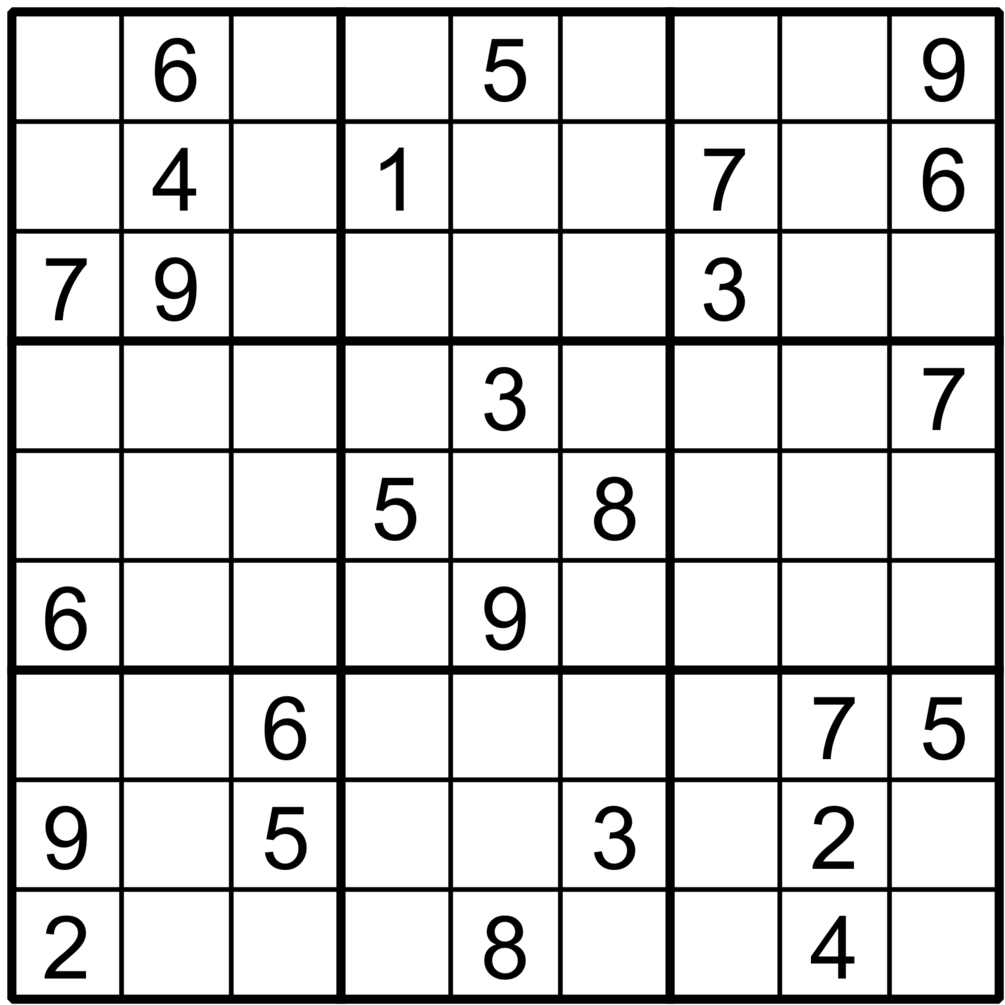 5000 Printable (Easy) 9x9 Sudoku Puzzles with Solutions - Pack4