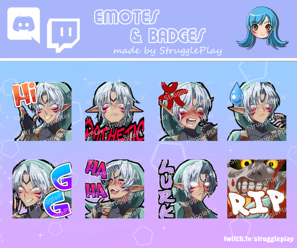 Twitch Emote-Set I The Legend of Zelda I Majoras Mask I Fiercy Deity Link