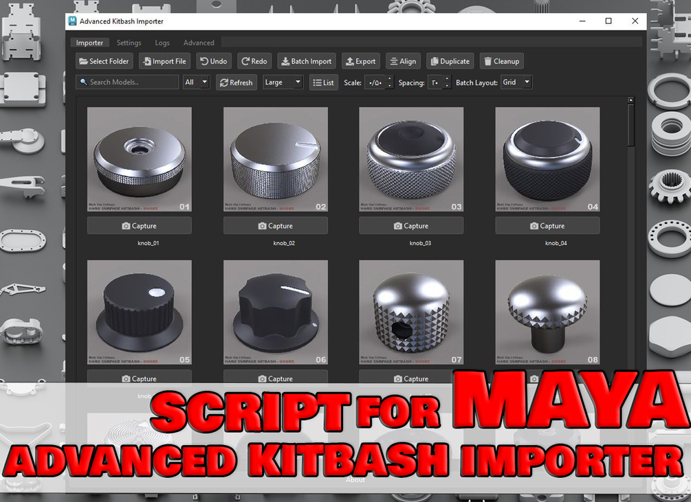 Advanced Kitbash Importer for Maya