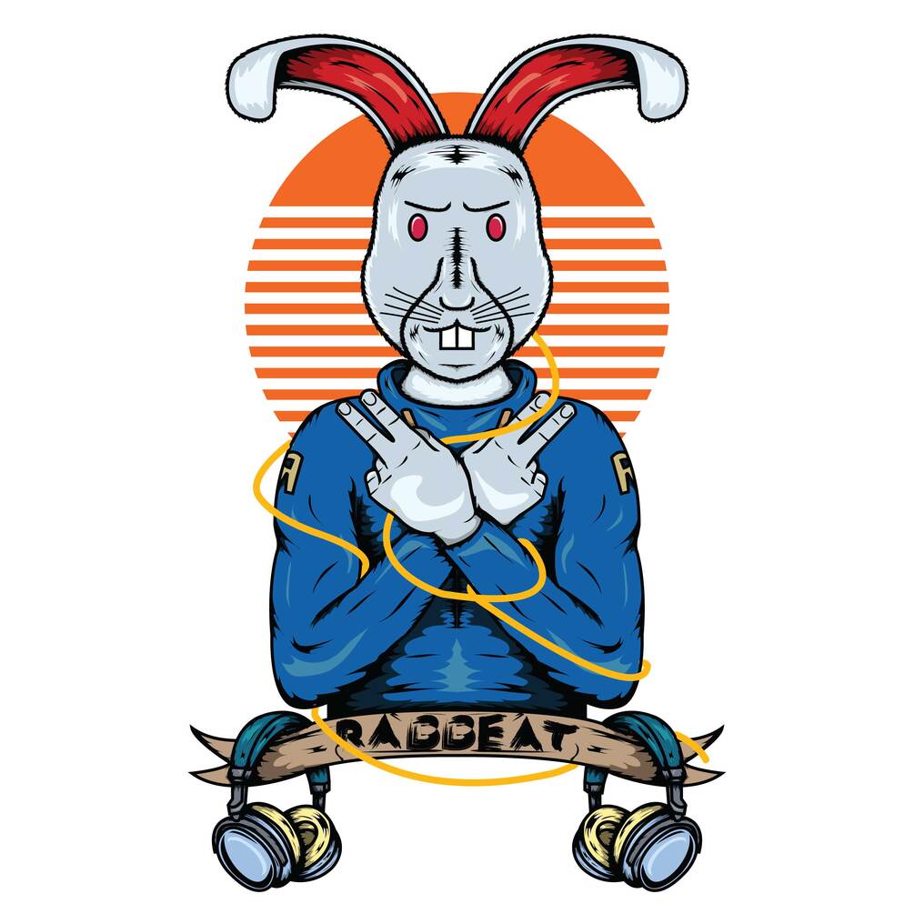 RabbBeat Cool Rabbit Vector - Premium Digital Artwork
