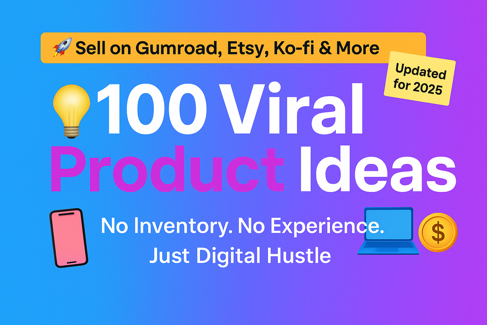 100 Viral Product Ideas – Sell Digital Products with Zero Inventory