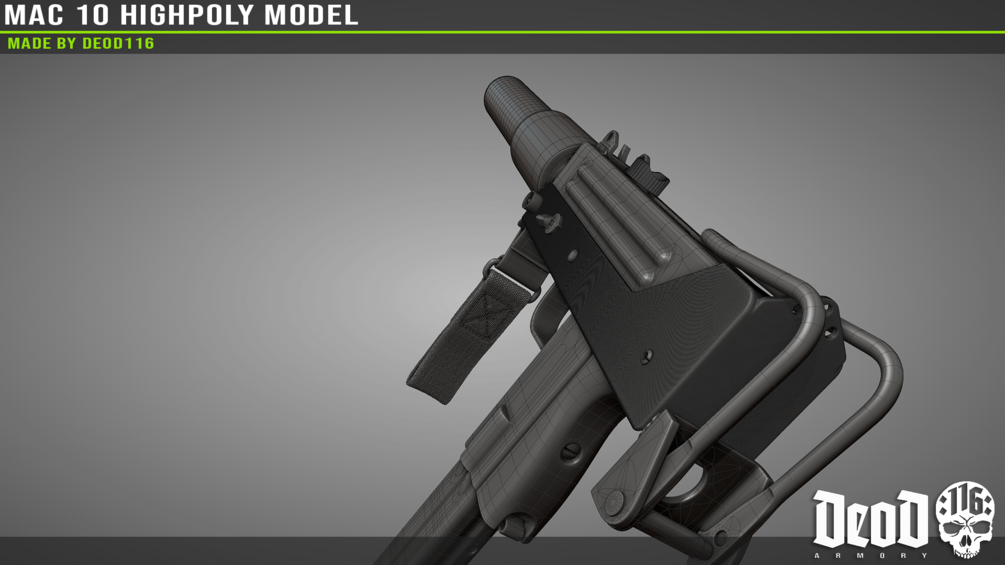 MAC 10 Highpoly model