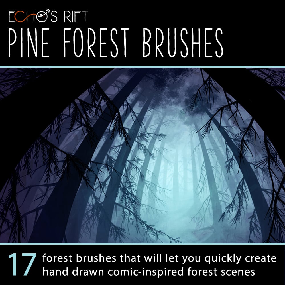 Echo's Rift Pine Forest Brushes for Photoshop CS6+