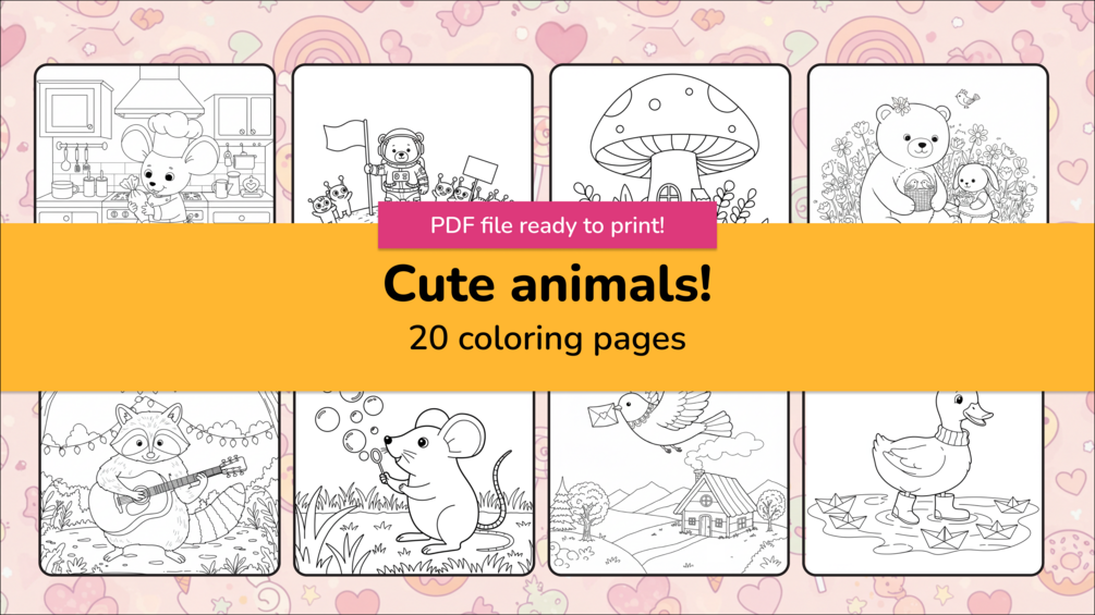 Cozy Critters Coloring Book: Simple, Relaxing, and Adorable Designs ...