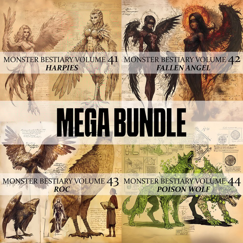 MEGA Bestiary Bundle #2 Volume 41 to 60, Complete Mega Bestiary Bundle ...