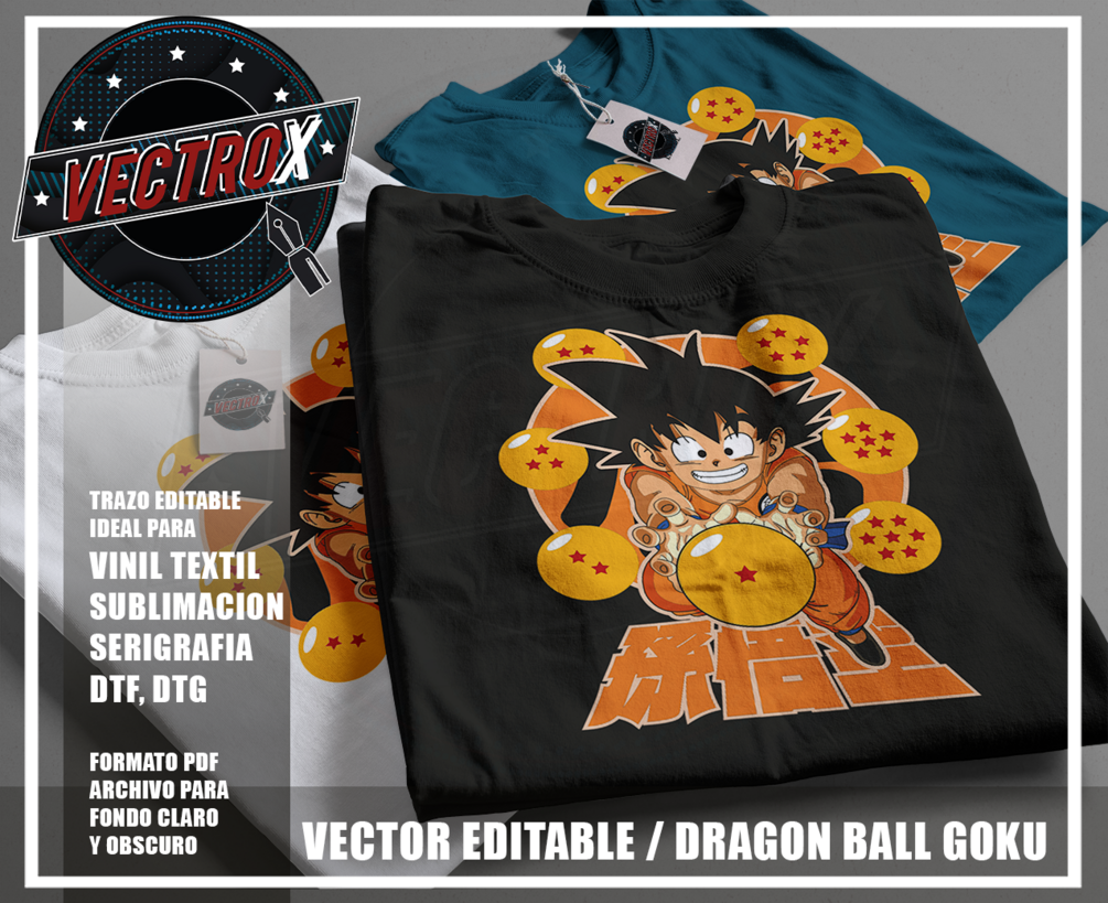 Vector Editable - Dragon Ball Goku