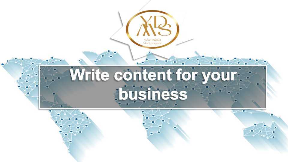 6. Write content for your business