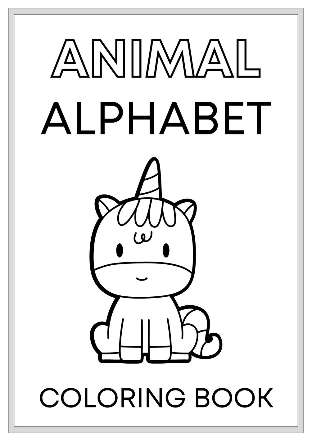 Animal Alphabet Tracing and Coloring Book