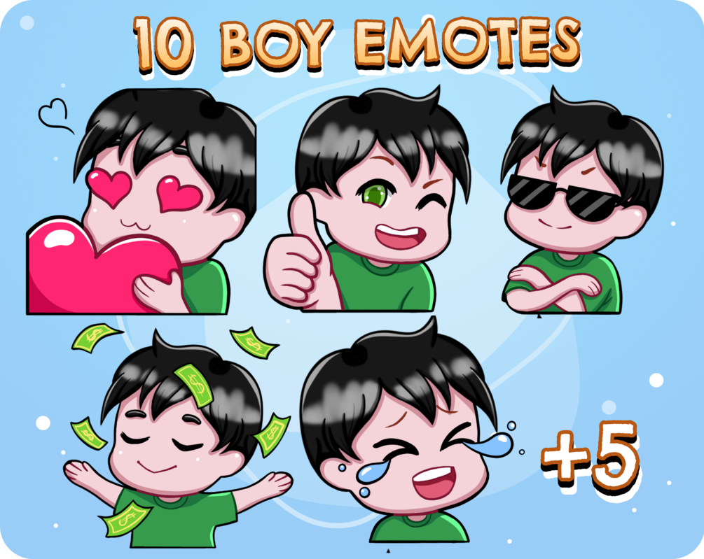 Chibi boy emotes for kick [style 1]