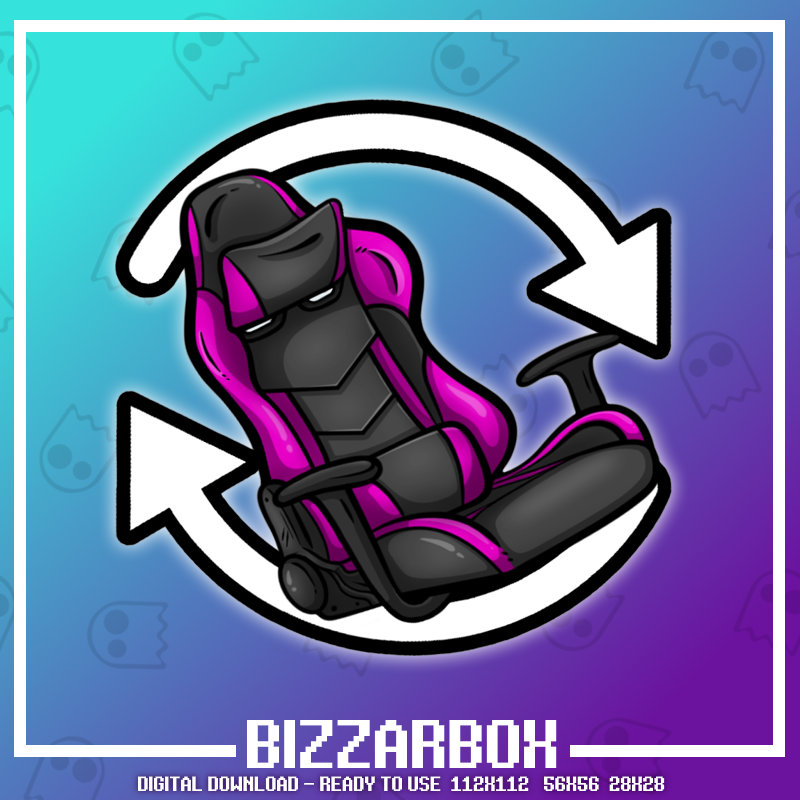 Streamer Channel Point Emote: Chair Spin Pink