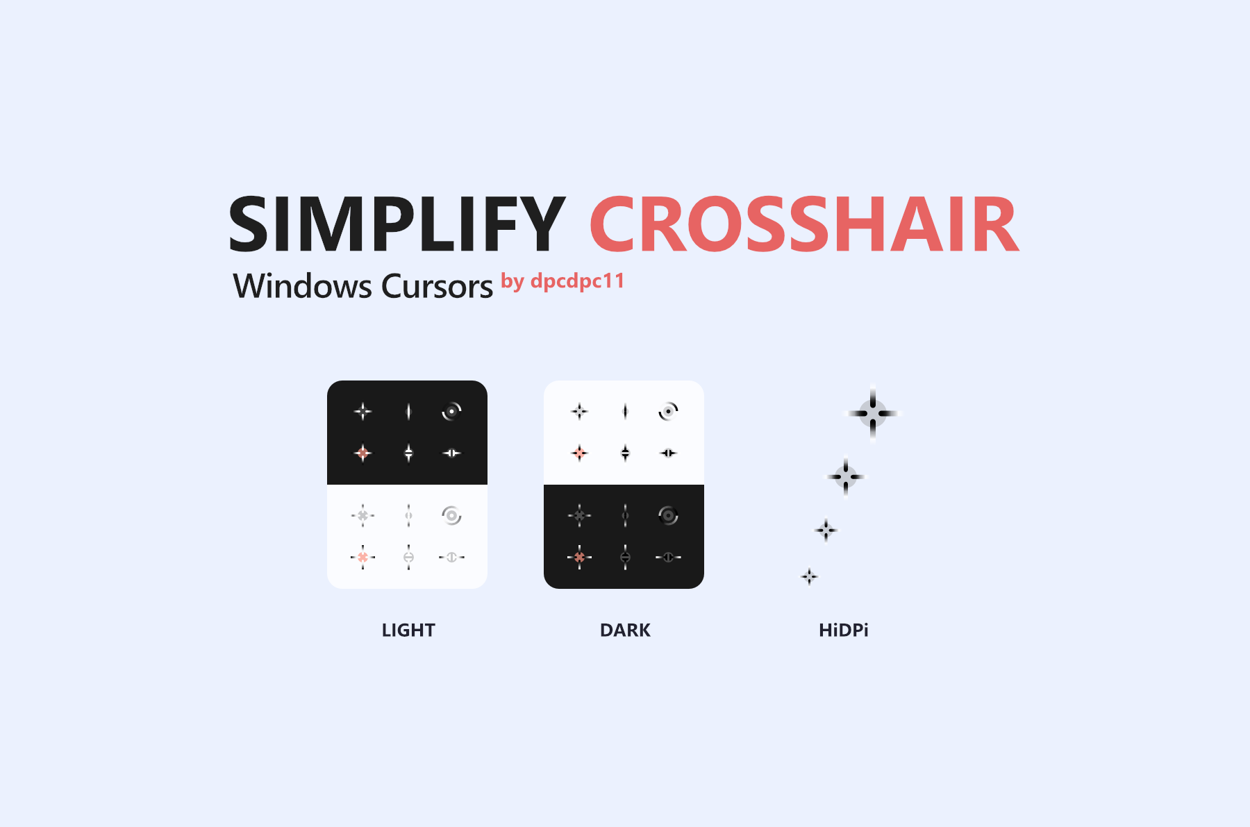 Simplify Crosshair - An FPS Game Inspired Cursor Pack - dpcdpc11