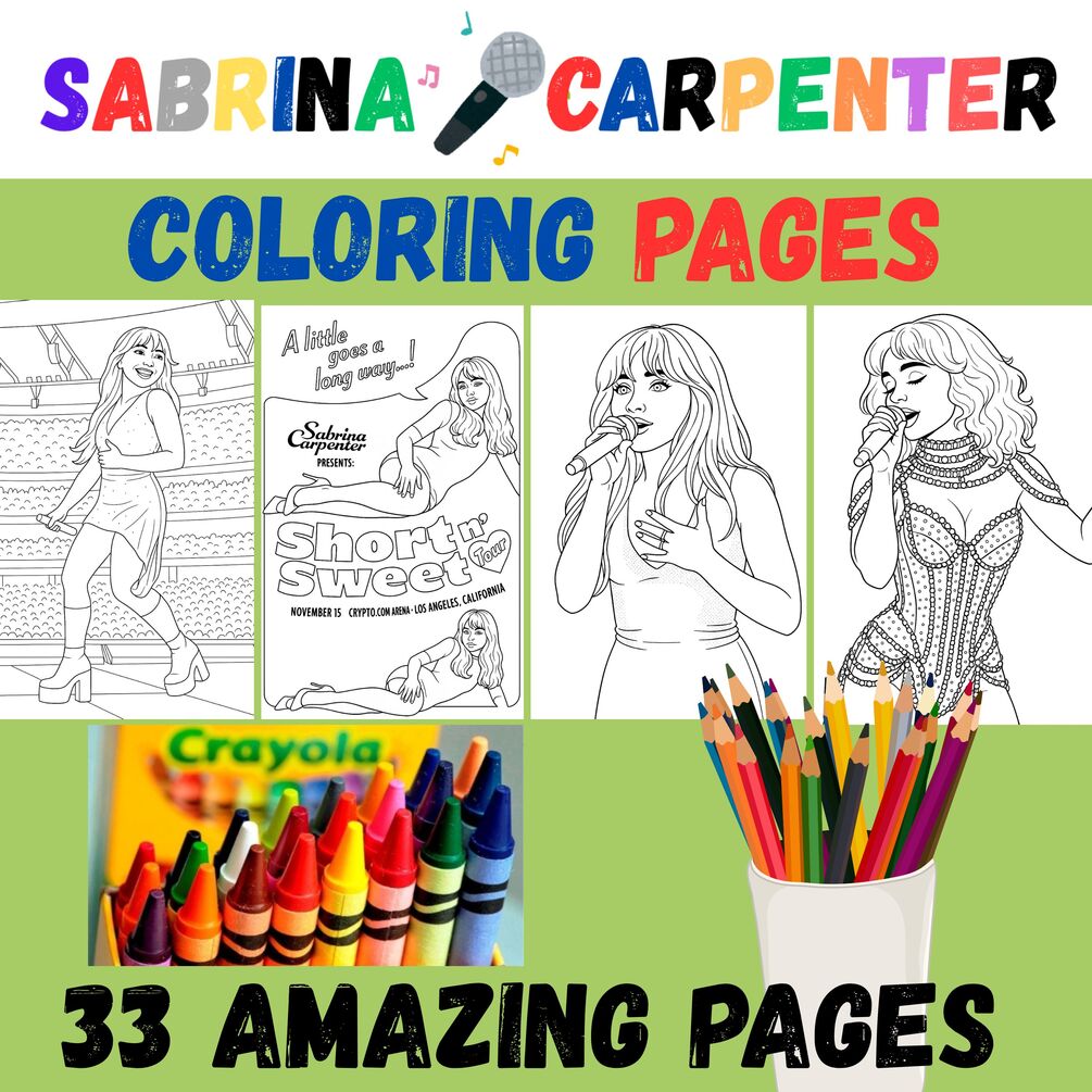 Sabrina Carpenter, Pop Princess, Coloring Pages 33 Fun Coloring Pages