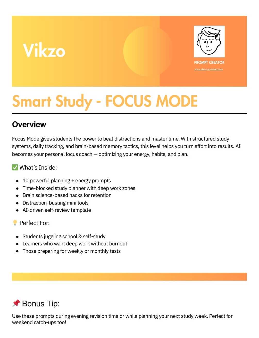 Smart Study | FOCUS MODE
