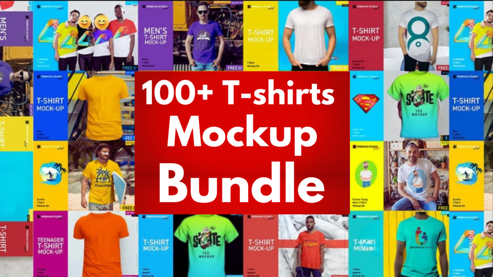 100 T-Shirts Mockup Bundle