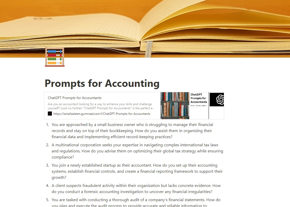 ChatGPT Prompts for Professionals - 20 Professions ~ Part 1 / 4