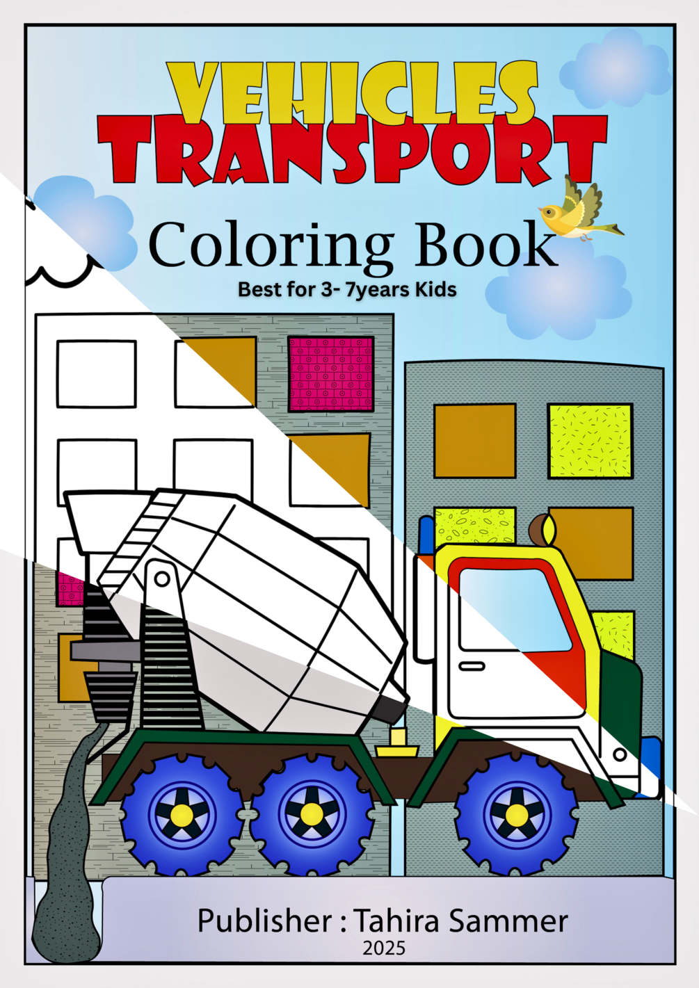 Vehicles Transport Coloring Book