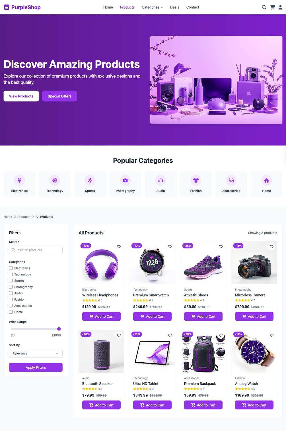 Purple shop