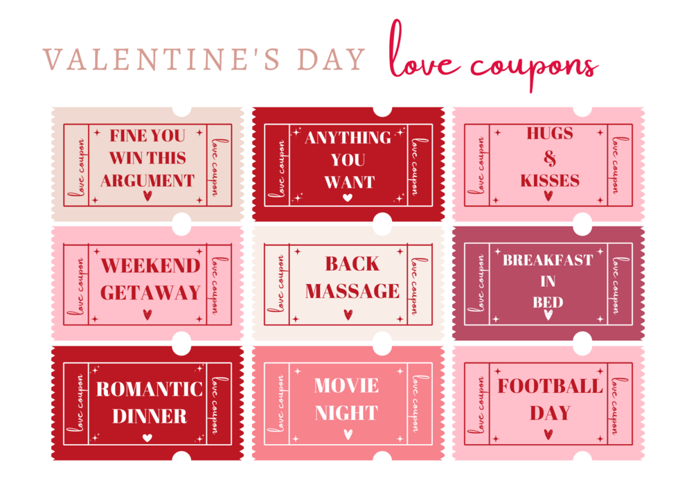 Valentine's Day Love Coupons Card pdf