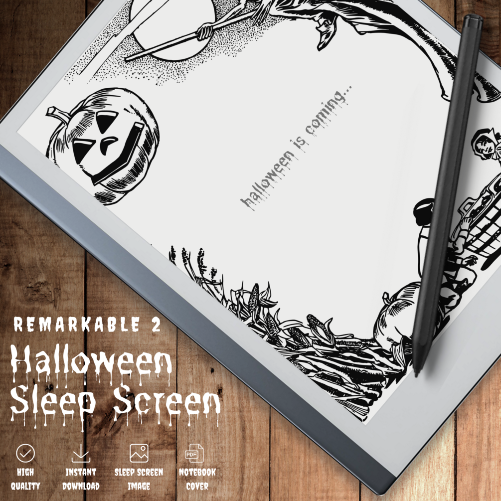 Remarkable 2 Halloween Creepy Sleep Screen & Notebook Cover