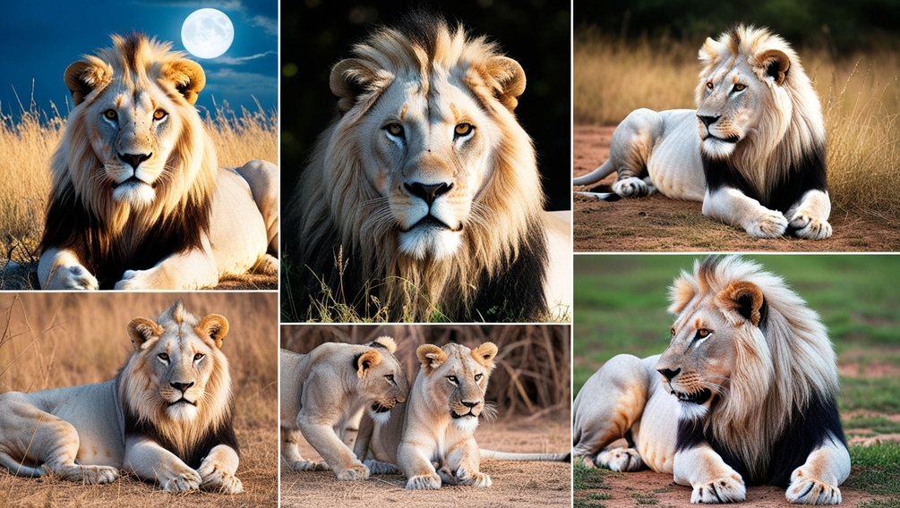 🌟 Majestic White Lions: Captivating Wildlife Photographs 🦁