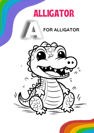 A TO Z ANIMAL FOR KIDS TO COLOR AND LEARN