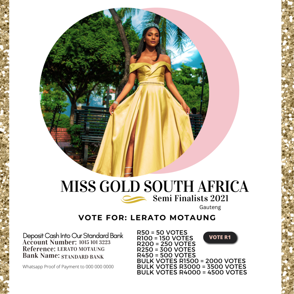 Miss Gold Semi Finalist 2021 Lerato Motaung