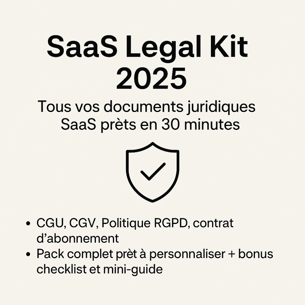 SaaS Legal Kit 2025 — Tous vos documents juridiques SaaS prêts en 30 ...