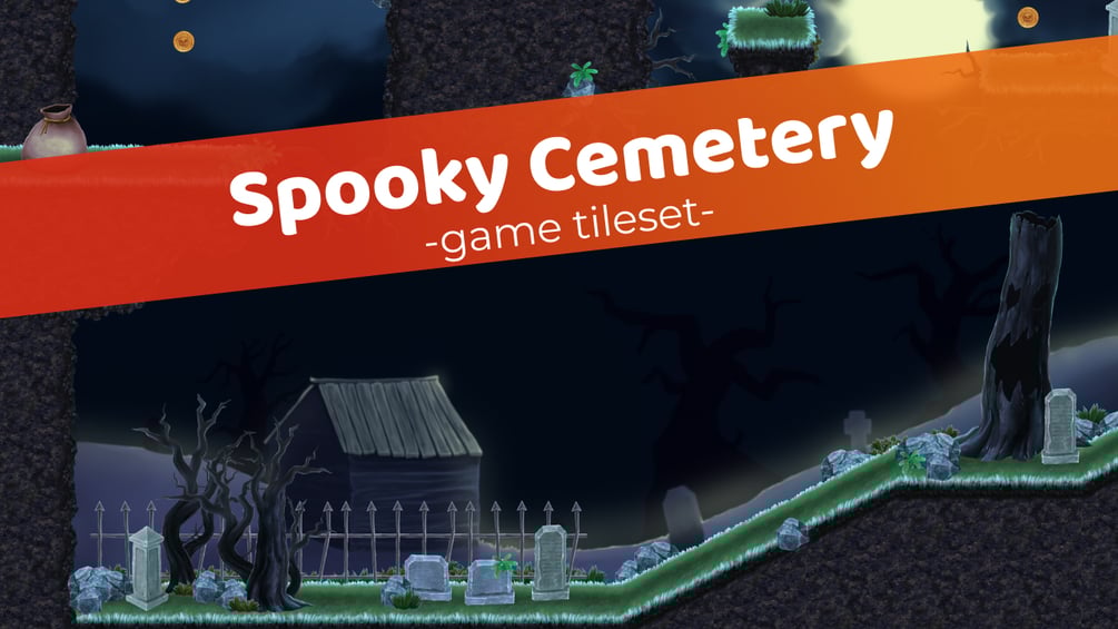 Spooky Cemetery - Game Tileset