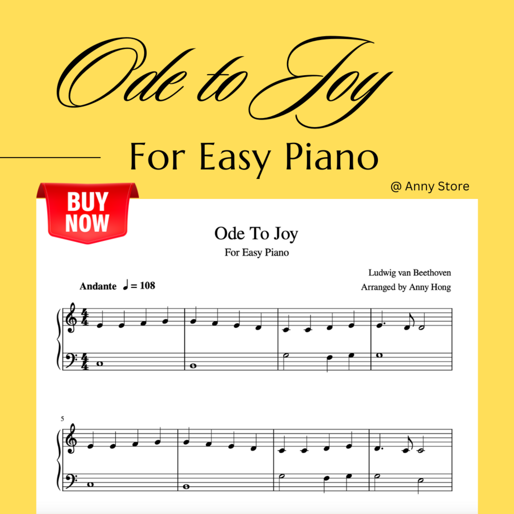 Ode To Joy - For Easy Piano - Sheet Music