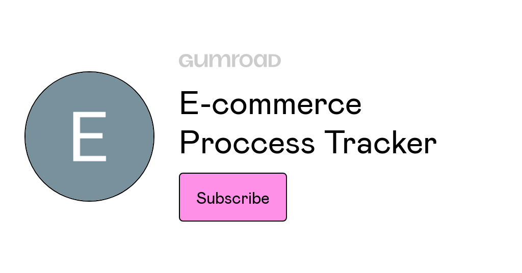 E-commerce Proccess Tracker