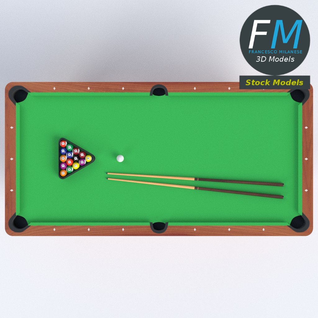 3D MODEL - Billiard pool table