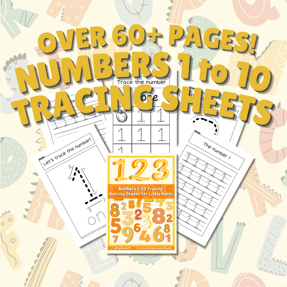 Number Tracing Activity Sheets, Numbers 1 to 10, Tracing Pages ...